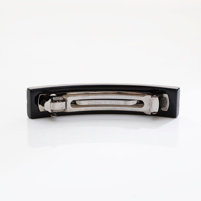 CHANEL COCO Mark Chocolate Bar Barrette hair accessory black WS21530 ...