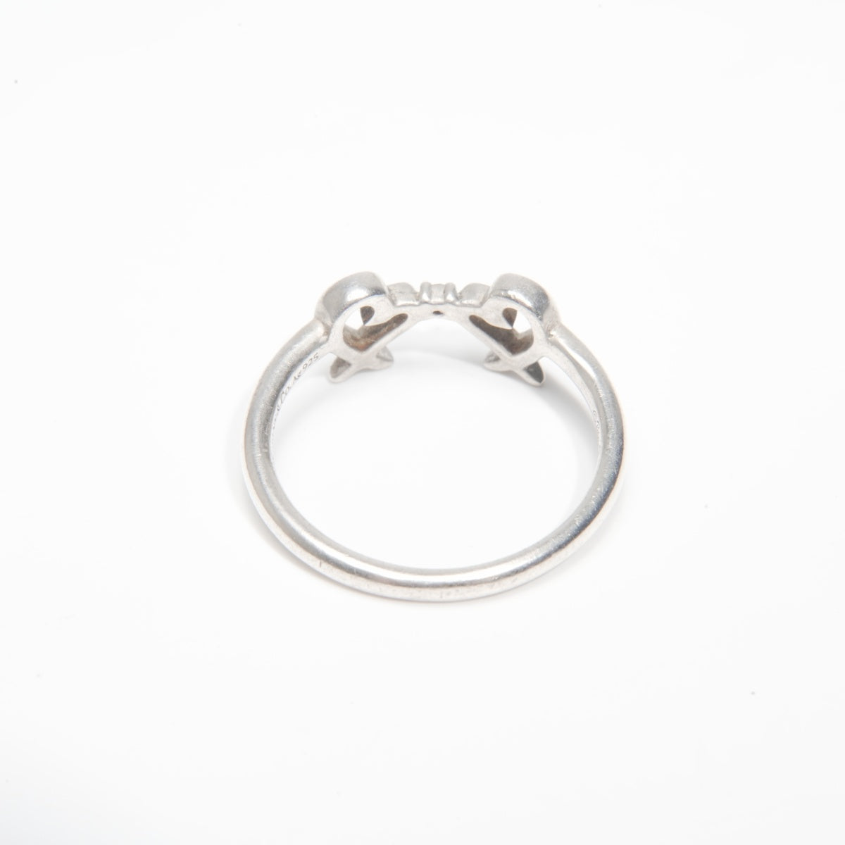TIFFANY&Co. 925 Double Loving Heart Ring Silver WS23995 – NUIR VINTAGE