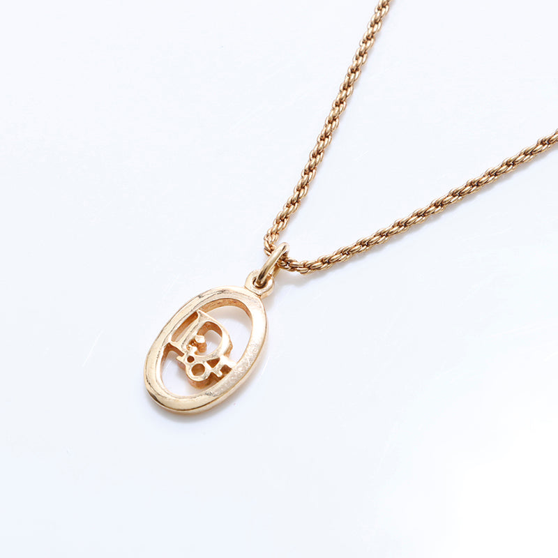 Christian Dior Logo Necklace Gold WS7242 – NUIR VINTAGE