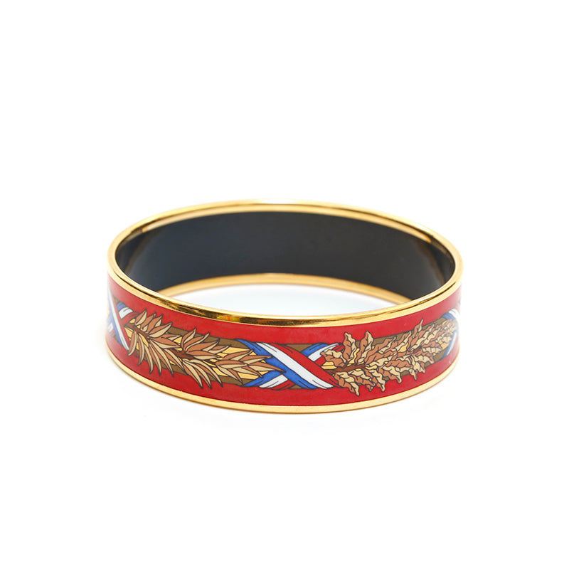 Hermes HERMES Email GM Bangle Gold x Red WS2381 – NUIR VINTAGE